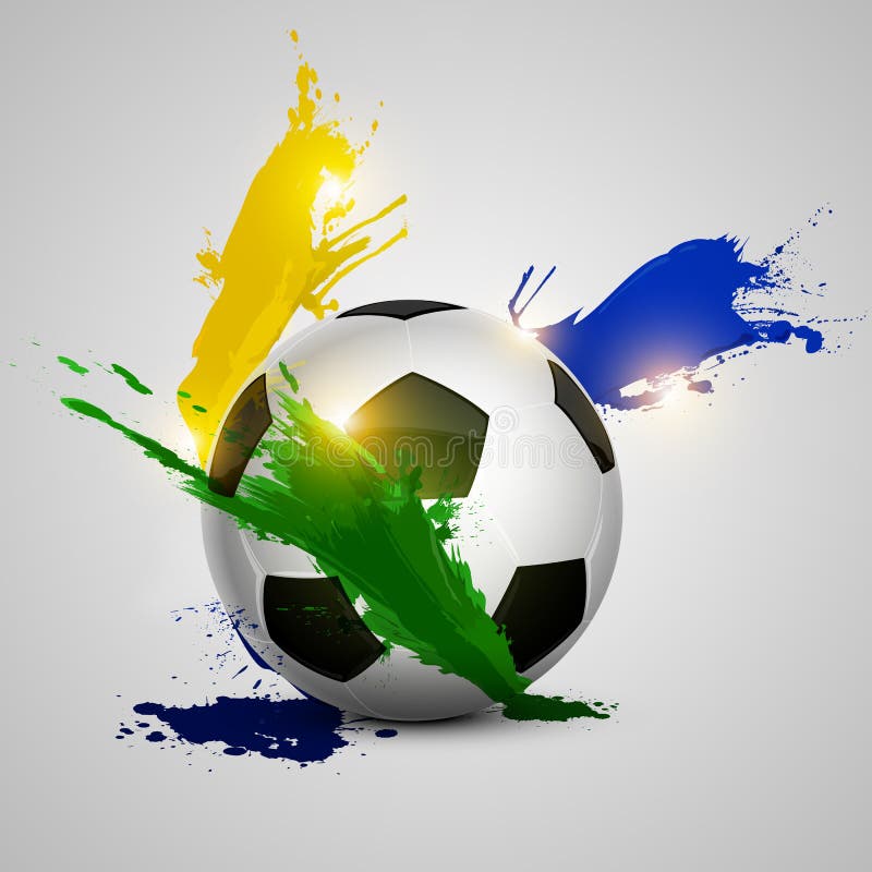 Splatter soccer ball stock vector. Illustration of abstract - 39084792