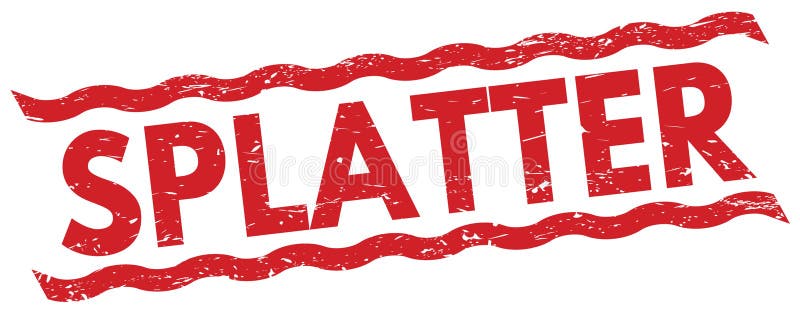 SPLATTER Text on Red Lines Stamp Sign Stock Illustration - Illustration ...