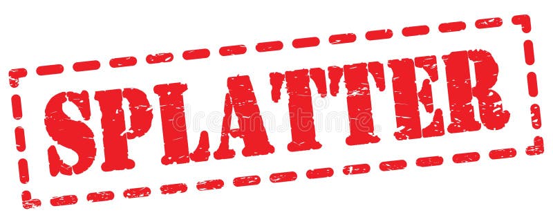 SPLATTER Text Written on Red Stamp Sign Stock Illustration ...