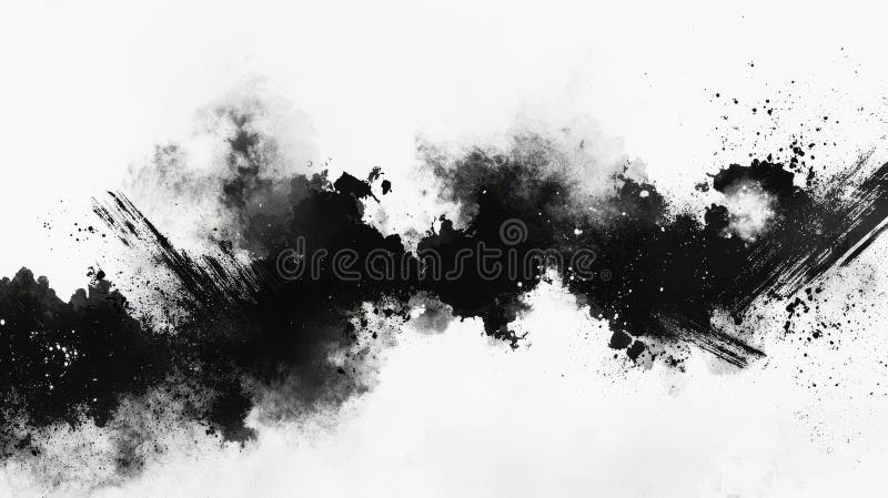 Splatter Texture of Gray and Black Watercolor Paints on White. Stock ...