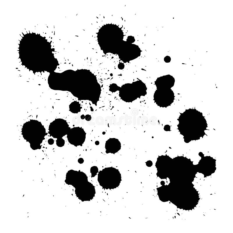 Splatter Vector Black on White. Stock Vector - Illustration of ...