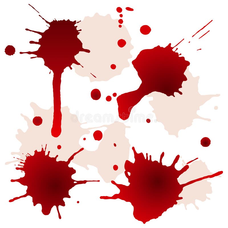 Splattered blood stains stock vector. Illustration of mess - 25933023