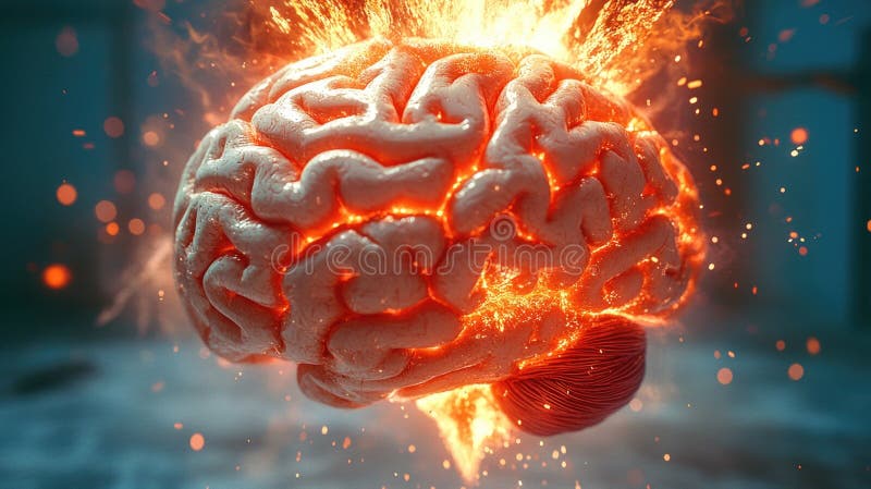 Splattered Brain Illustration Stock Photo - Image of neurology, concept ...