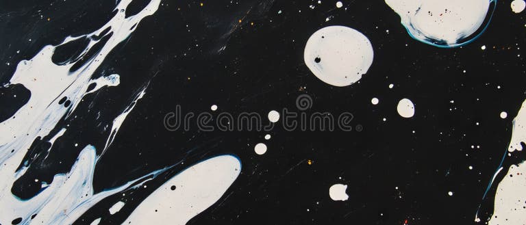 Splattered Ink Patterns with Varied Dot Sizes Creating Dynamic Texture ...