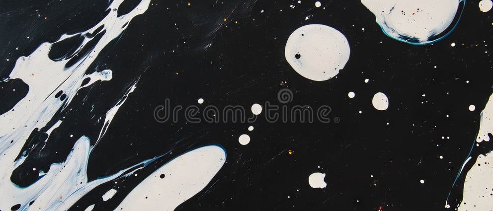 Splattered Ink Patterns with Varied Dot Sizes Creating Dynamic Texture ...