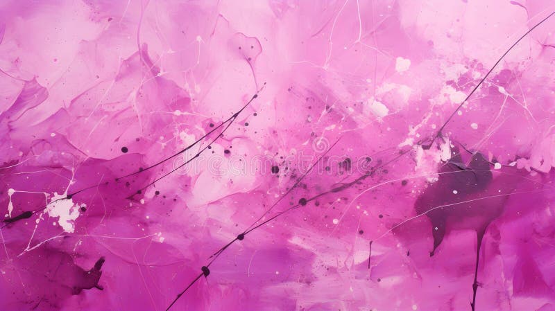 Fuchsia Splattered Paint on Canvas. Creative Presentation Background ...