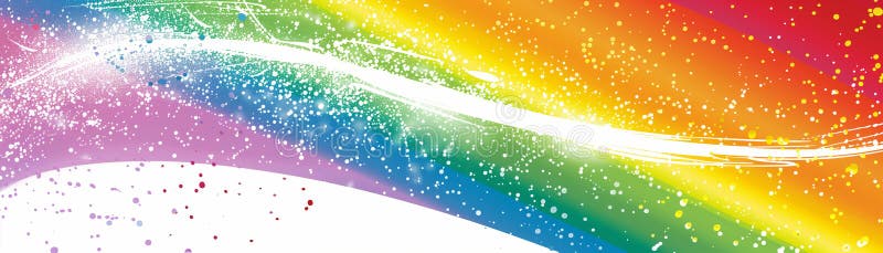 Splattered Rainbow Wave for Banners Stock Illustration - Illustration ...