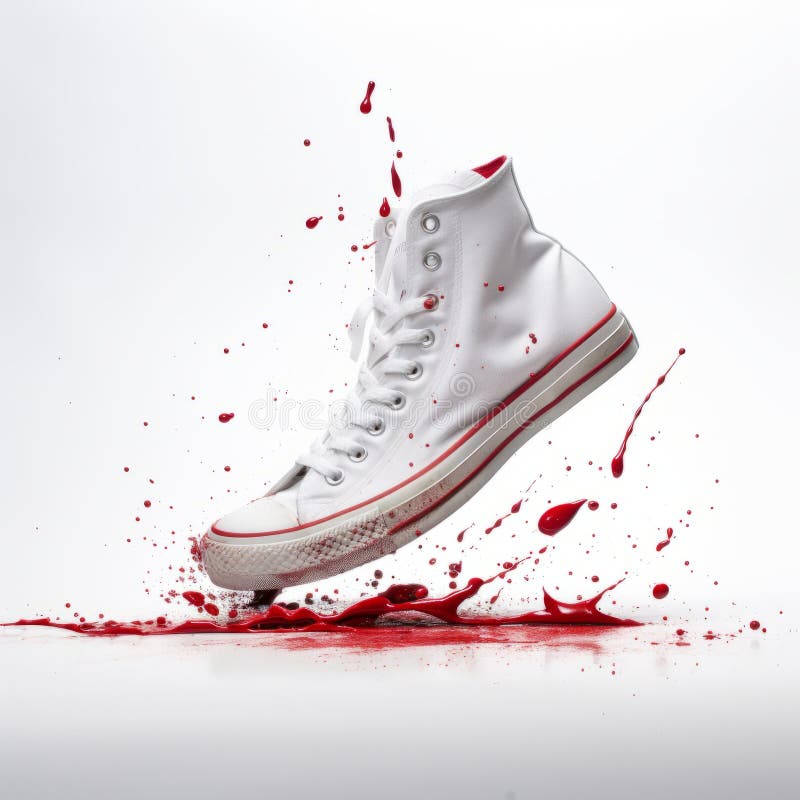 Converse Shoe with Splats: a Stunning Artistic Interpretation Stock ...