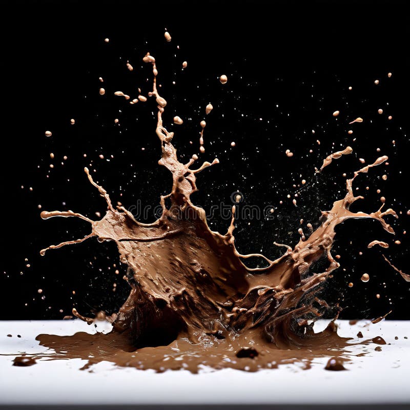 Splatters of Mud Splashing Onto a White Surface Creati Stock ...