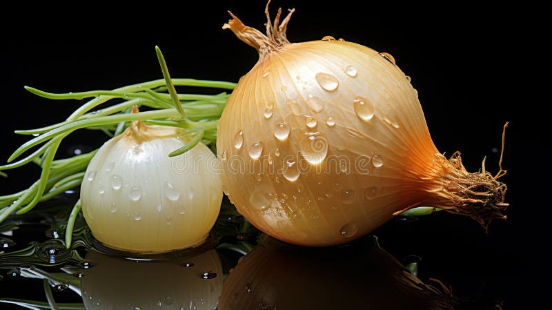 Splendid Allium: Onion on a Clean Background. Generative AI Stock ...