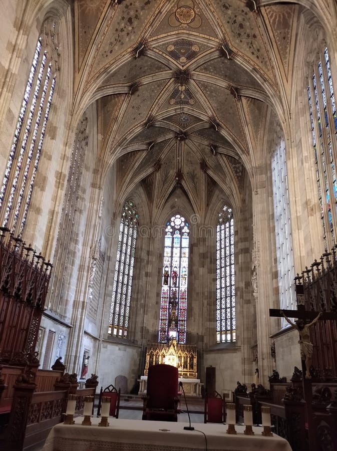 Gothic Cathedral with Majestic Architecture Editorial Photography ...