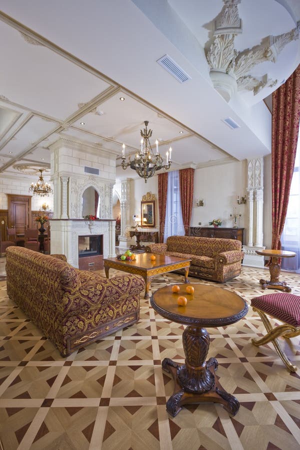 Splendid drawing room stock photo. Image of lamp, fruit - 12212676