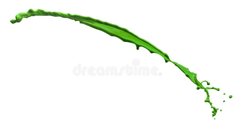 Splendid Green Paint Splash Isolated on White Background Stock ...
