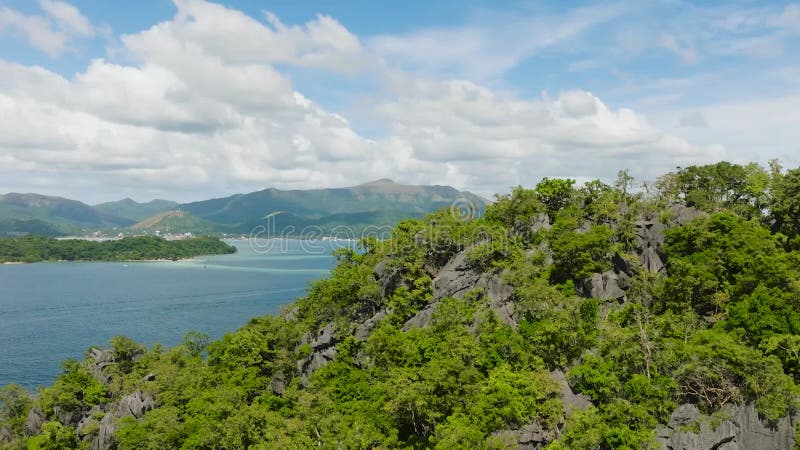 Limestone Rocks in Coron, Palawan. Philippines. Stock Footage - Video ...