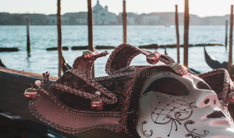 A Splendid Mask in Front of the Venice Lagoon Stock Photo - Image of ...