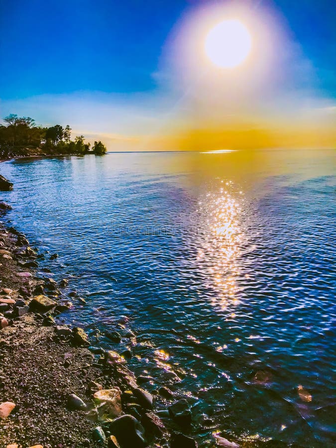 Splendid Spring Sunset stock image. Image of sunset - 152041879