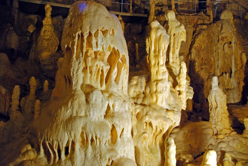 Splendid Stalagmite in Cave Stock Image - Image of minerals, tourism ...