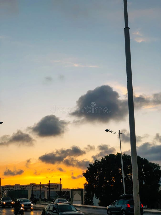 Splendid Sunset Scenery with a Cloudy Horizon Stock Photo - Image of ...