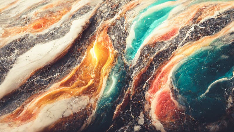 Splendid Vibrant Color Marble Luxury Abstract in Digital Art 3D ...
