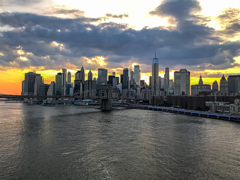 Another Splendid View of NYC. Stock Photo - Image of cloud, bridge ...