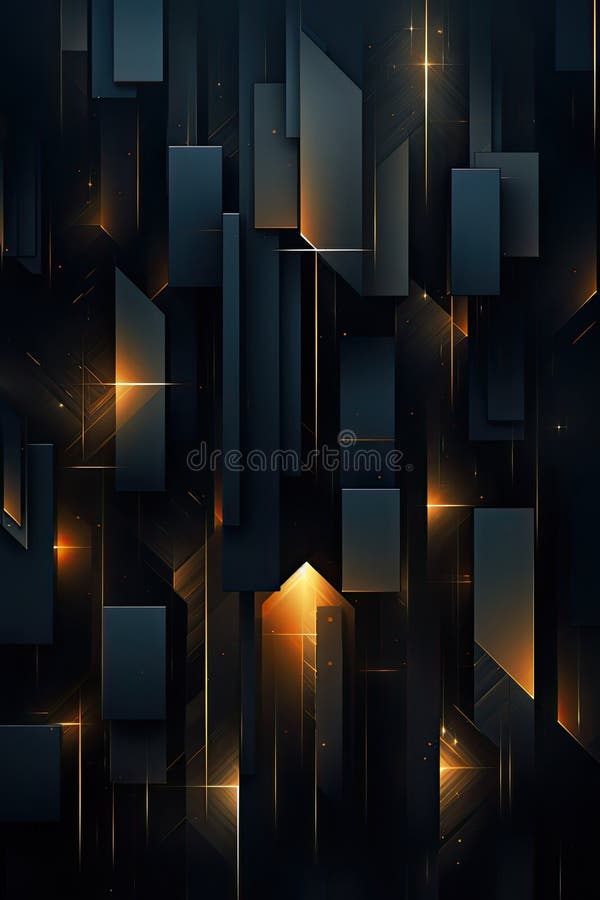 The Splendor of Luxury Black Gold Abstract Background. Stock ...