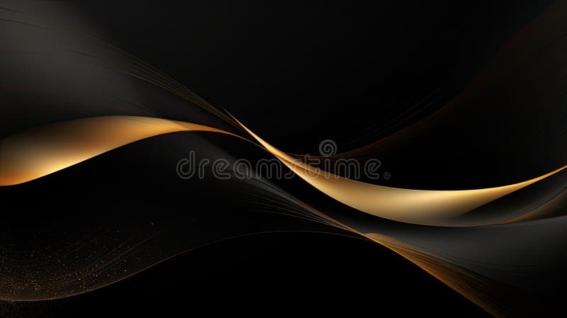 The Splendor of Luxury Black Gold Abstract Background. Stock ...