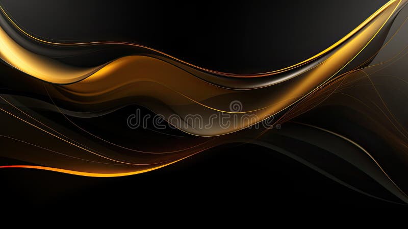 The Splendor of Luxury Black Gold Abstract Background. Stock ...