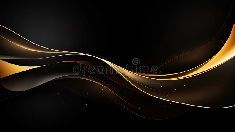 The Splendor of Luxury Black Gold Abstract Background. Stock ...