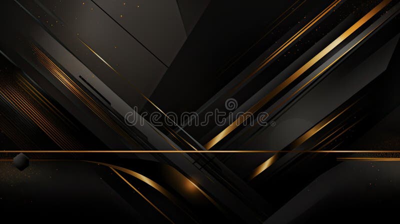 The Splendor of Luxury Black Gold Abstract Background. Stock ...