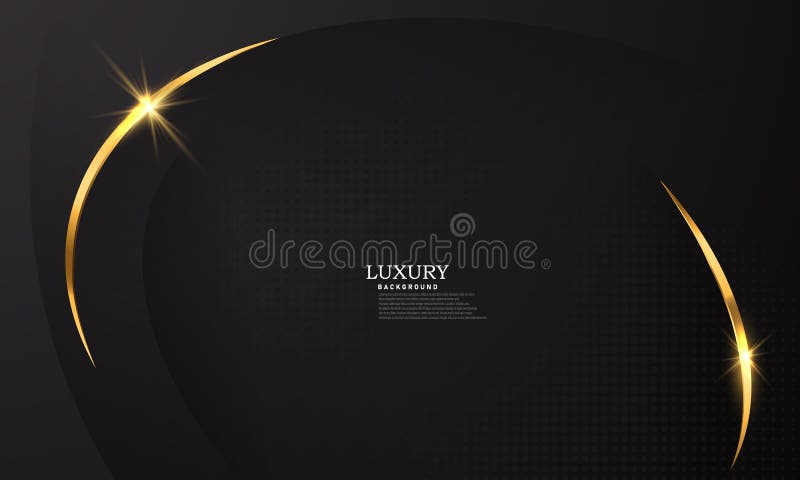 The Splendor of Luxury Black and Gold Poster on Abstract Background ...