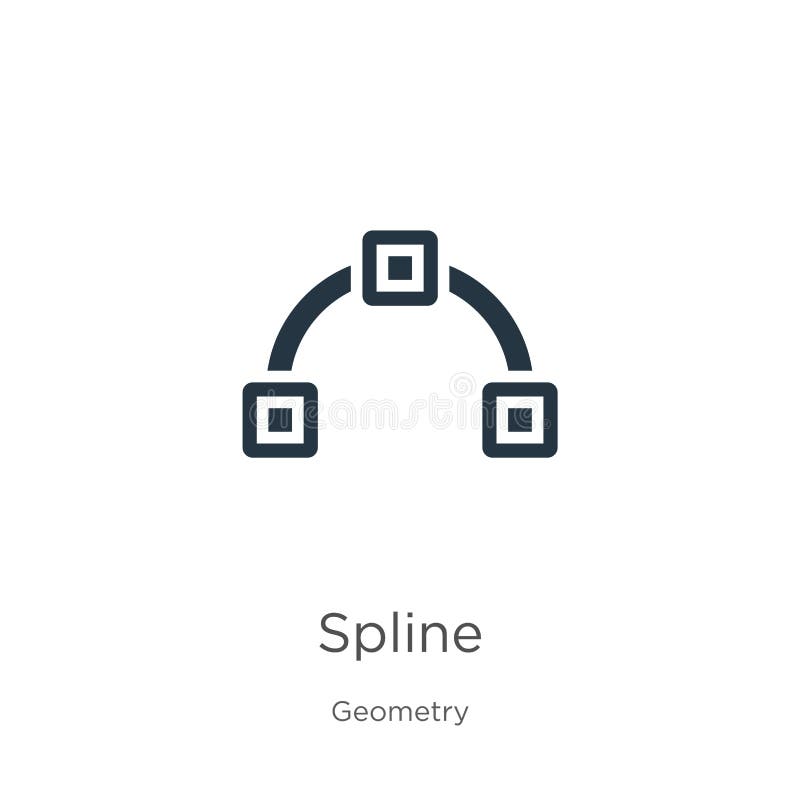 Spline Icon Vector Isolated on White Background, Logo Concept of Stock ...