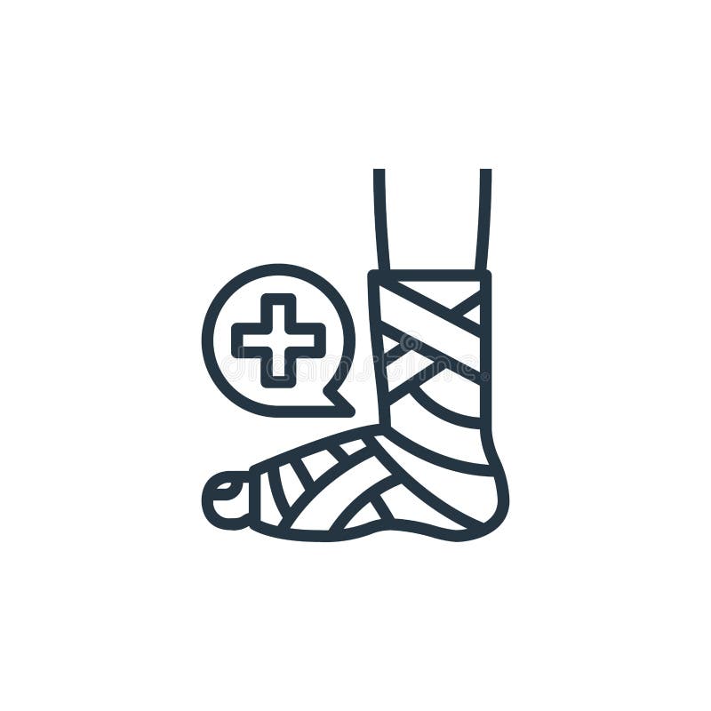 Splint Vector Icon Isolated on White Background. Outline, Thin Line ...