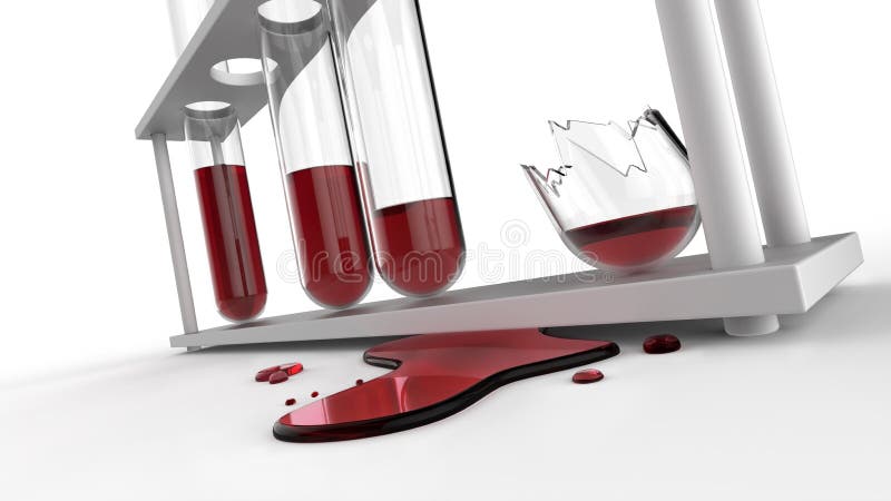 Splinter of Broken Blood Tubes Stock Illustration - Illustration of ...