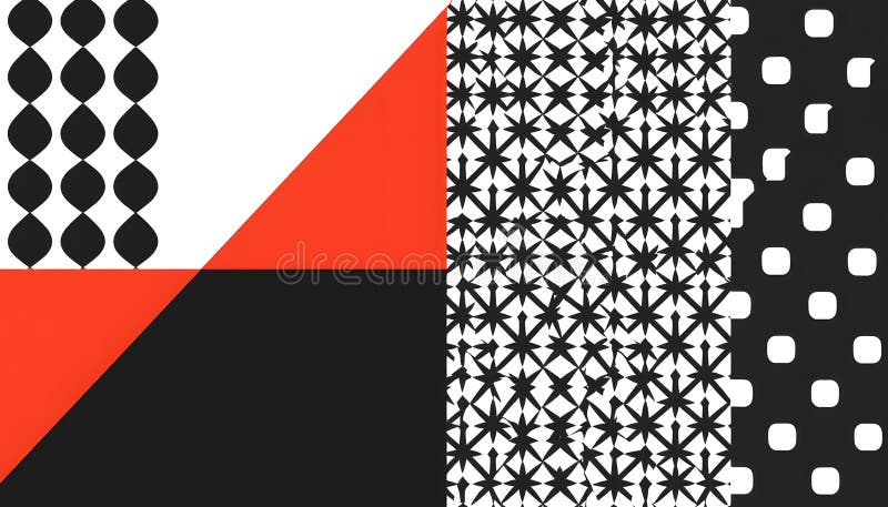Split Abstract Geometric Patterns with Bold Contrasts Stock ...