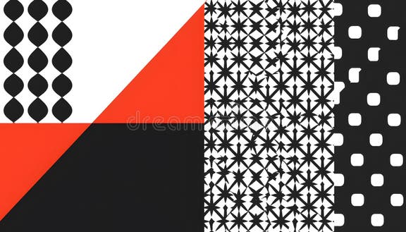 Split Abstract Geometric Patterns with Bold Contrasts Stock ...