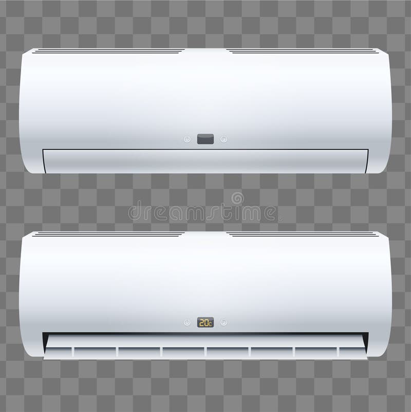 Split Air Conditioner System. Stock Vector - Illustration of ...