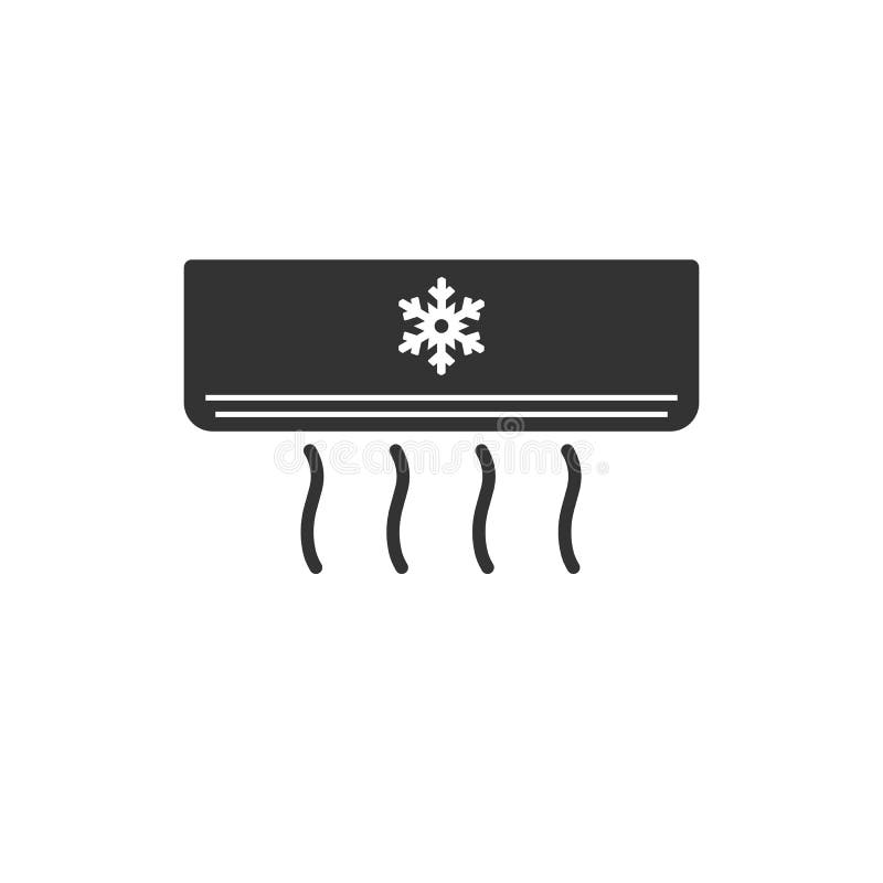 Split Air Conditioner Icon. Vector Illustration, Flat Design Stock ...