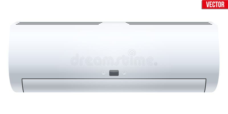 Split Air Conditioner System. Stock Vector - Illustration of ...