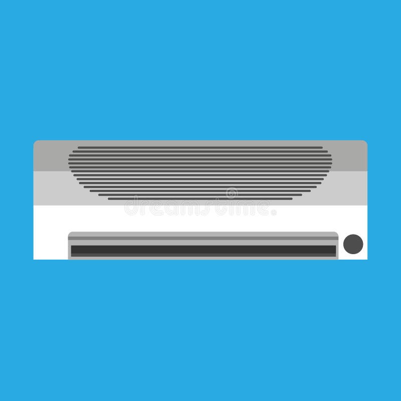 Split Air Conditioner Vector Icon Climate Control White. Isolated ...