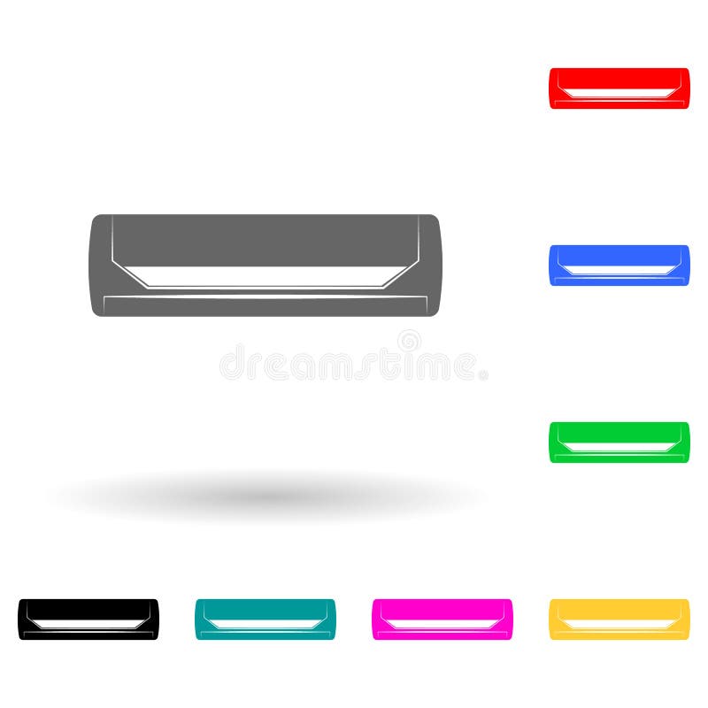 Split Air Conditioning Multi Color Style Icon. Simple Glyph, Flat ...
