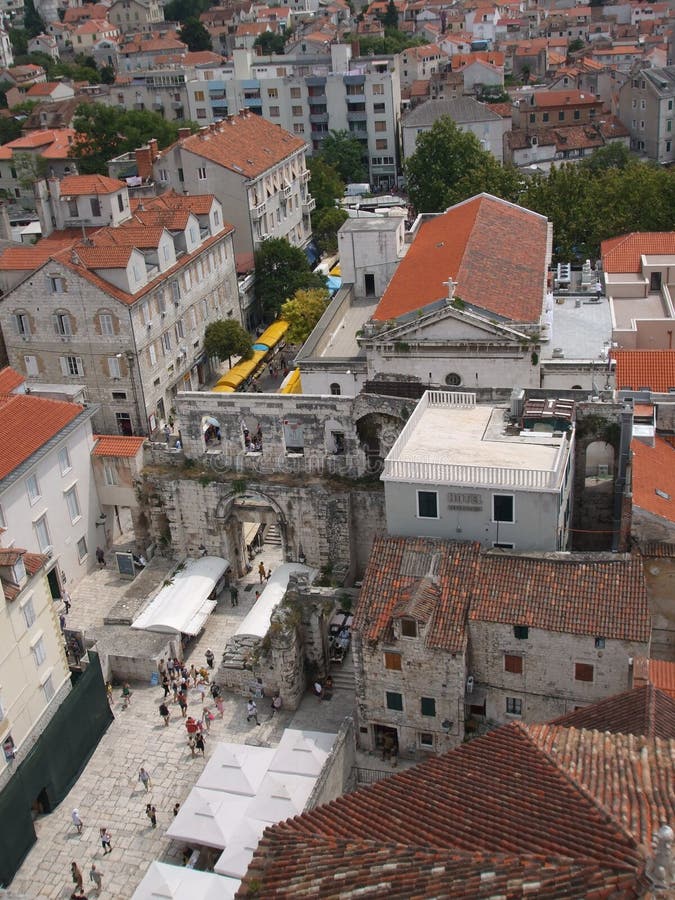 Split - Ancient Walls of Emperor S Palace Stock Photo - Image of ...