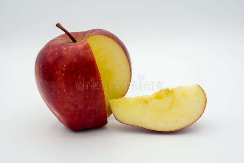 Split Out Apple for Pieces. Stock Image - Image of pieces, desert ...