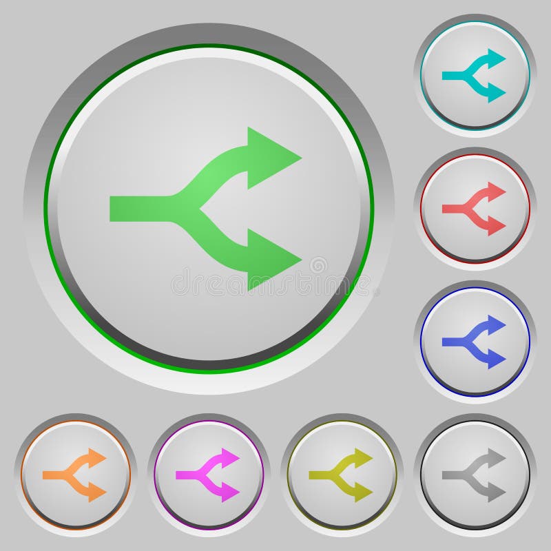 Arrows Push Button Set,3D Illustration Stock Illustration ...