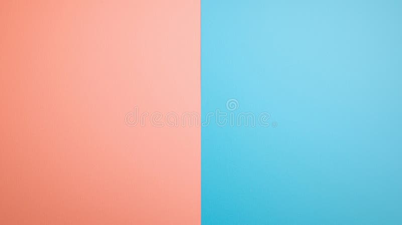 Split Background of Pastel Blue and Light Orange Creates a Harmonious ...