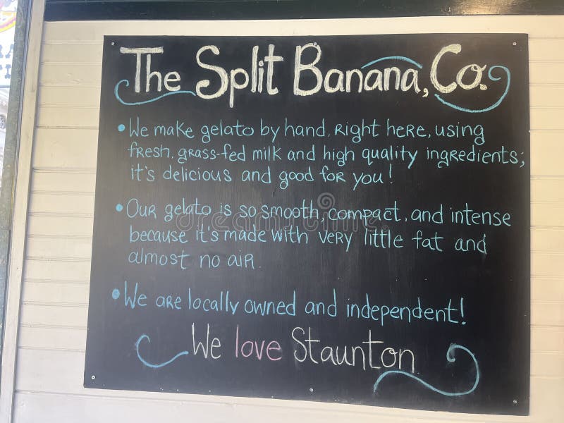 The Split Banana sign editorial photo. Image of sign - 283463921