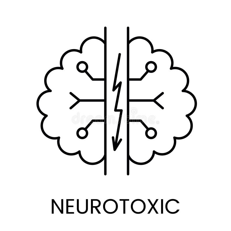 A Split Brain Icon in Vector, with a Lightning Bolt Symbolizing ...