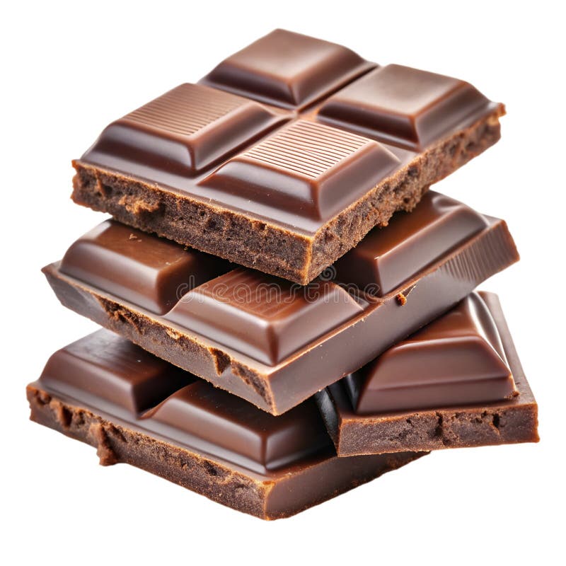 Split chocolate pieces stock illustration. Illustration of isolation ...