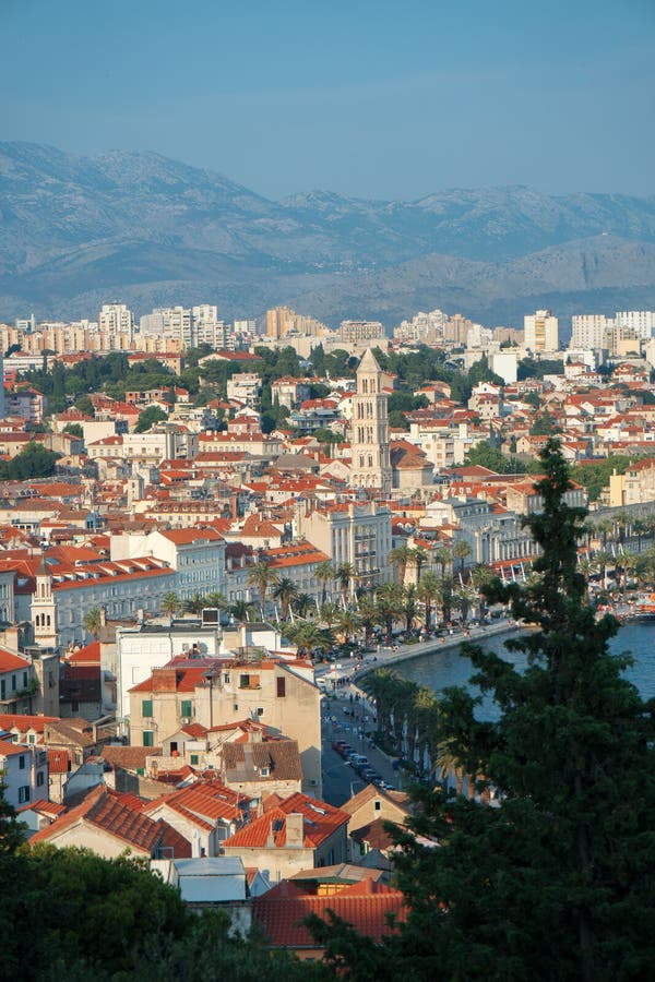 Split city in Croatia. stock photo. Image of buildings - 125825264
