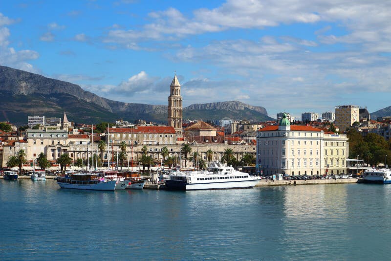 Split City Panorama View in Croatia Stock Image - Image of view ...