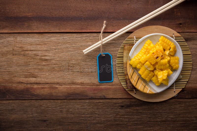 Split Corn on Wood Background Stock Image - Image of leaves, autumn ...